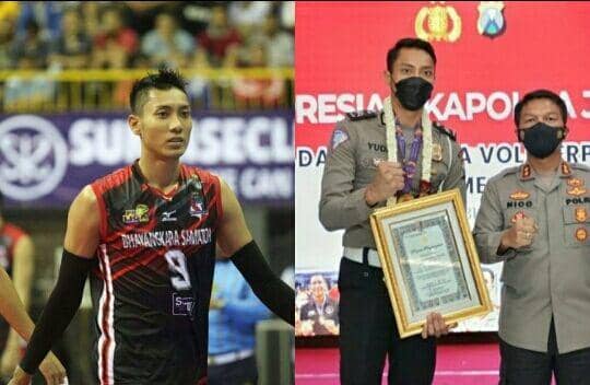 Middle Blocker Timnas, Gagah Yuda Mardiansyah Berbaju Polisi | IDN Times