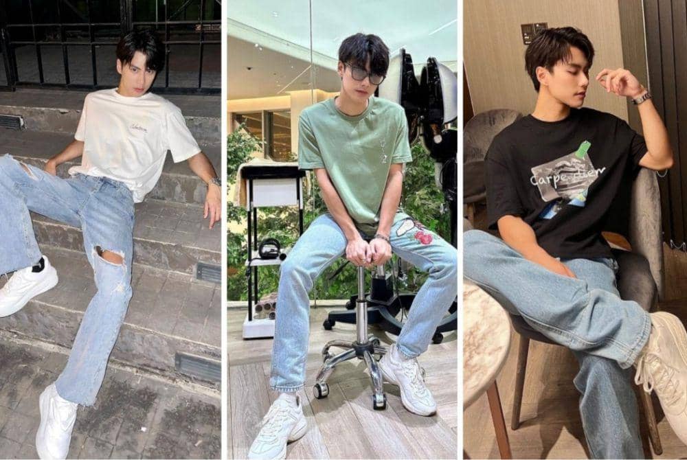 9 Ide Padu Padan Outfit dengan T-Shirt ala Ohm Pawat | IDN Times