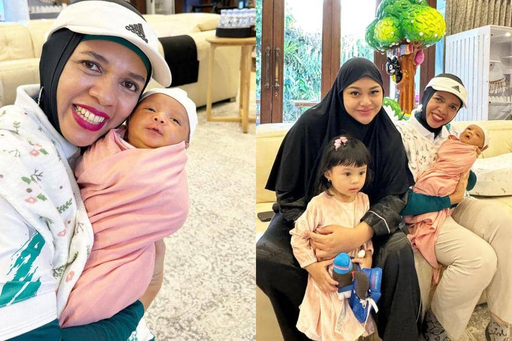 7 Potret Geni Faruk Momong Baby Azura, Cucu Baru Keluarga | IDN Times