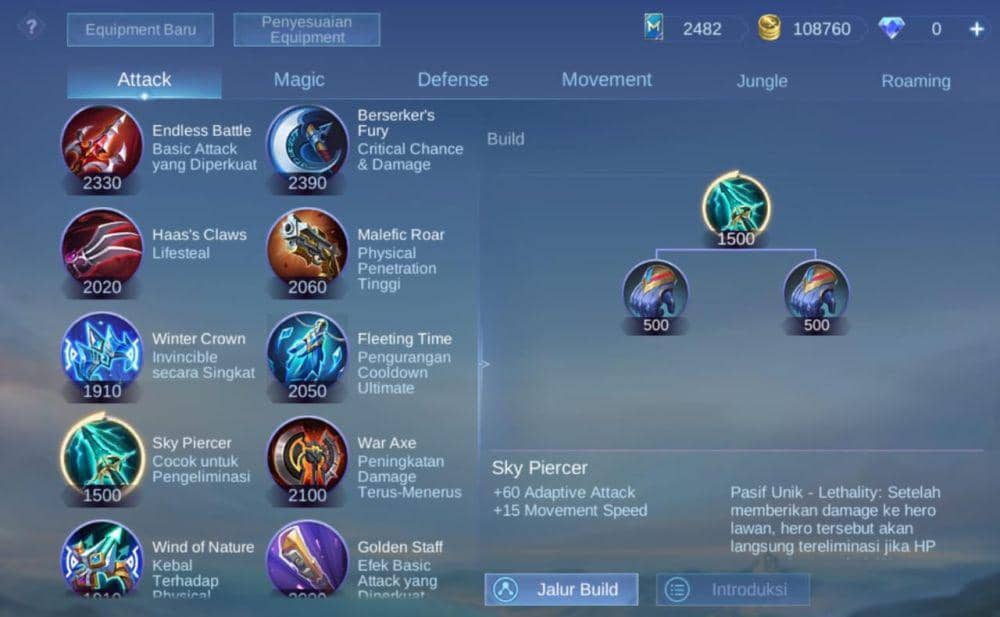 5 Hero Paling Cocok Pakai Item Sky Piercer di Mobile Legends | IDN Times