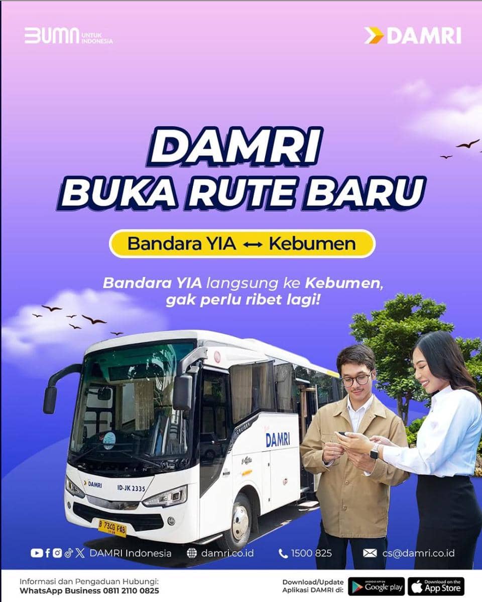 Jadwal DAMRI Bandara YIA-Kebumen dan Purworejo, Cek Tarifnya | IDN ...